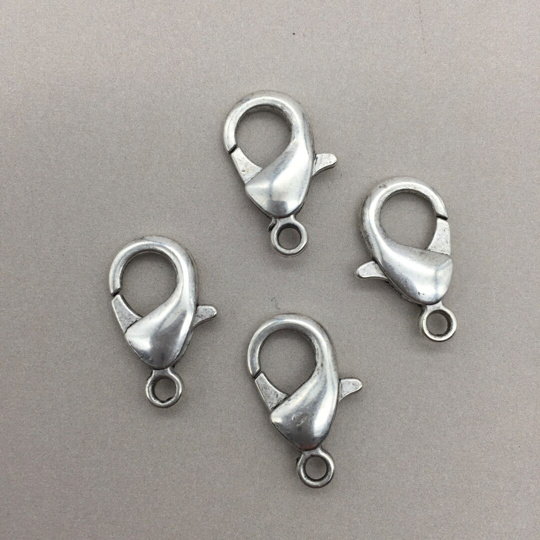 18mm Large Lobster Claw, Antique Silver Plated Lobster Claw, 18mm, 4PCS ...