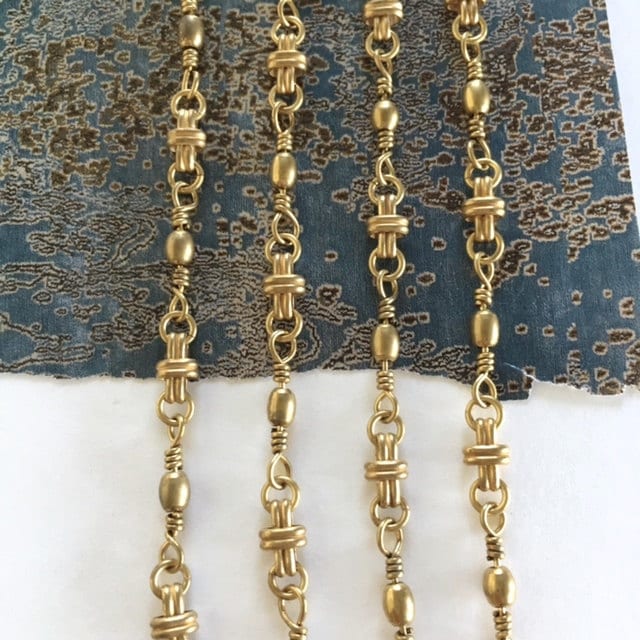 Vintage Fancy Bead Chain, Fancy Brass Chain, Jewelry Making Chains, 1FT ...