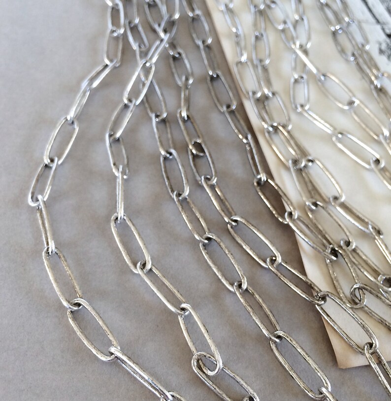 Long Silver Ox Chain Long Cable Chain 13mm 2.5FT | Etsy