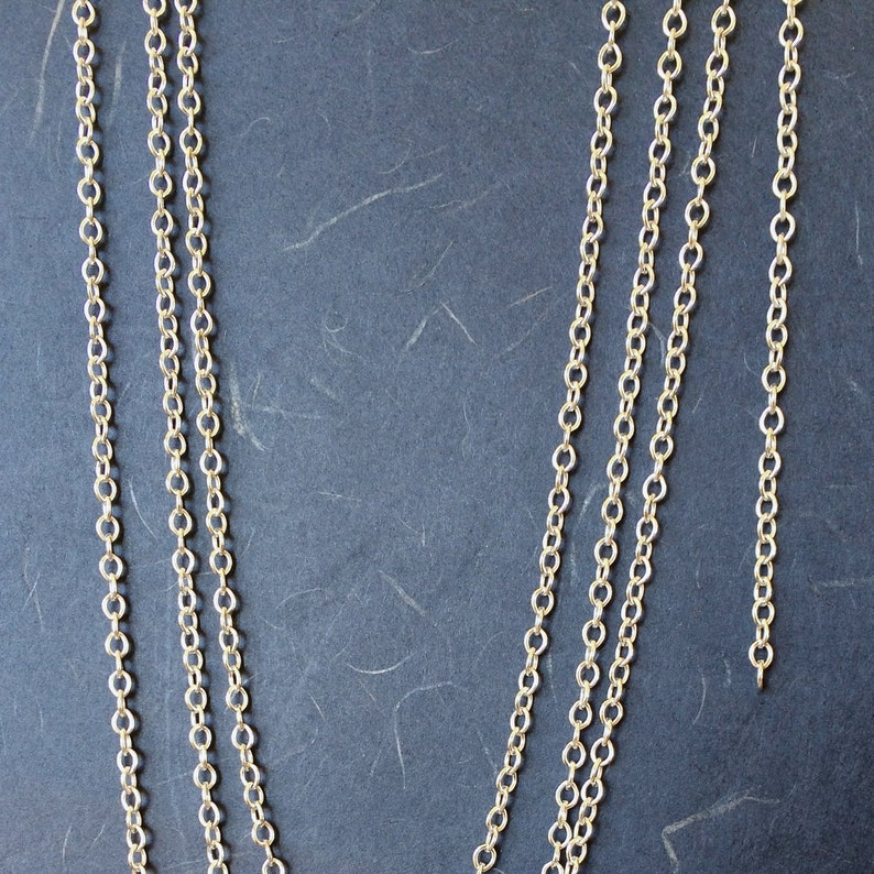 Silver Cable Chain Light Weight Chain Small Basic Chain - Etsy