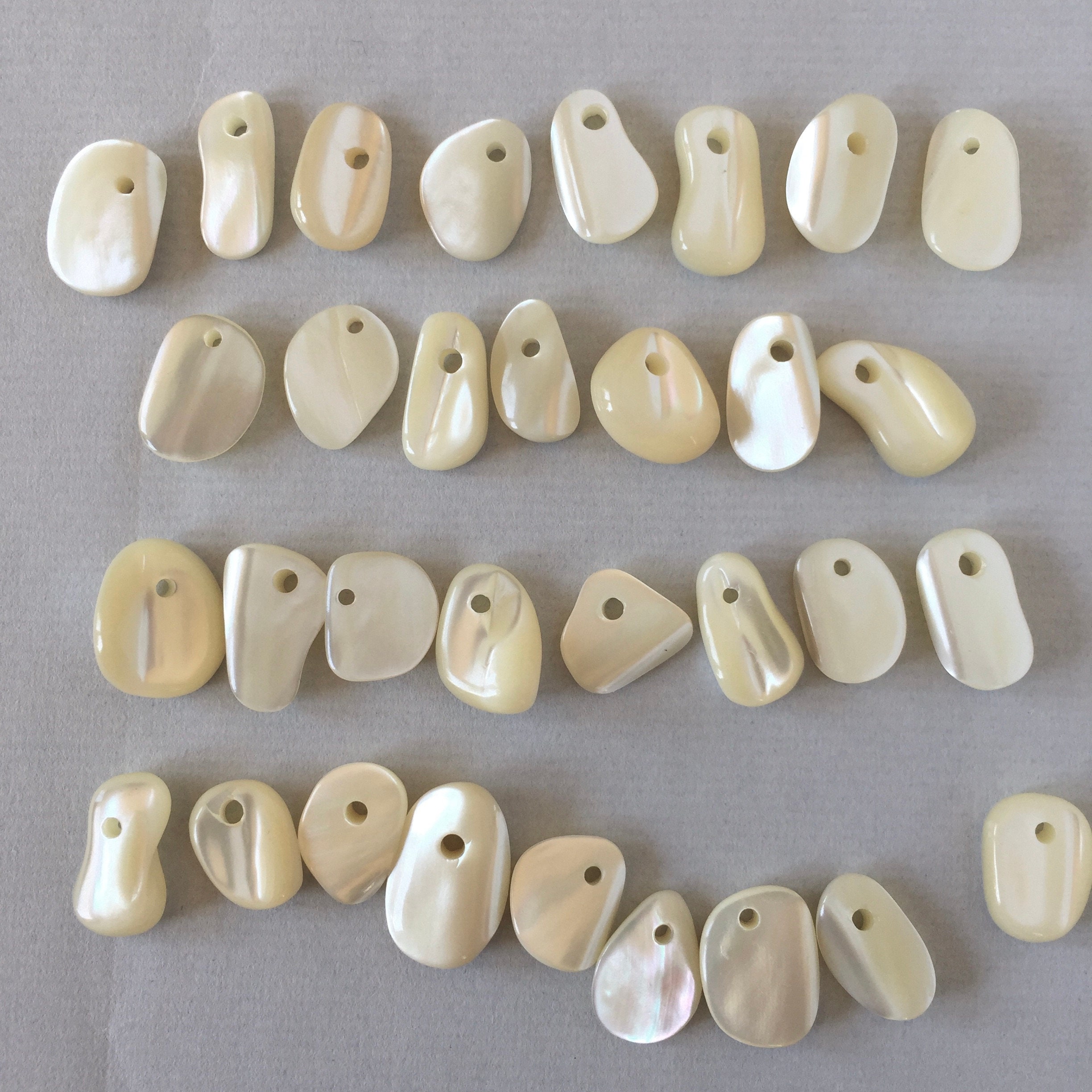 Vintage Mother of Pearl Nugget Drops MOP Beads 16mm 36PCS - Etsy