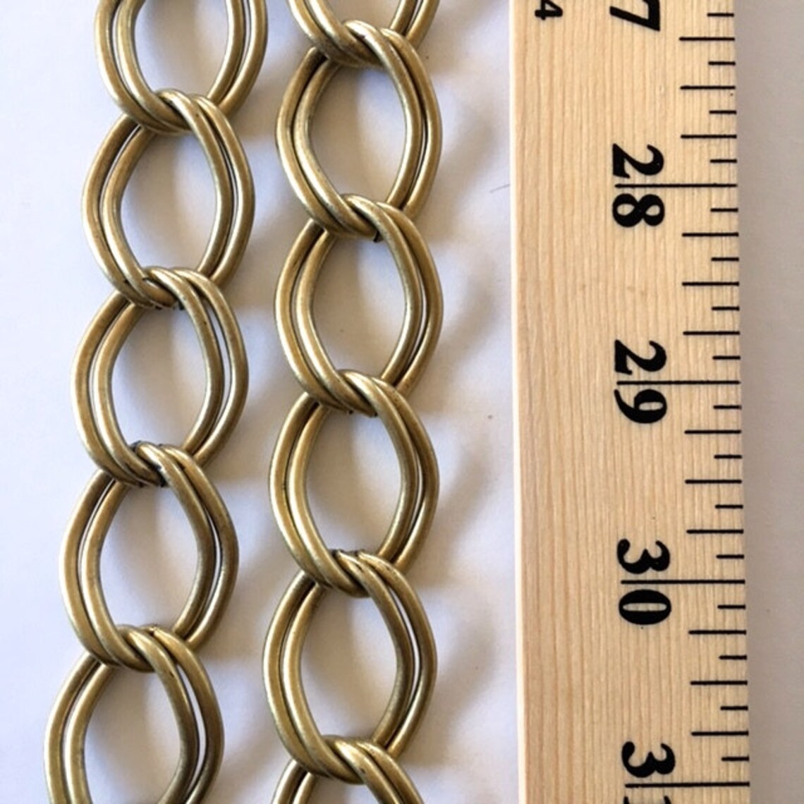 XL Double Link Chain Vintage Brass Chain Statement Chain | Etsy