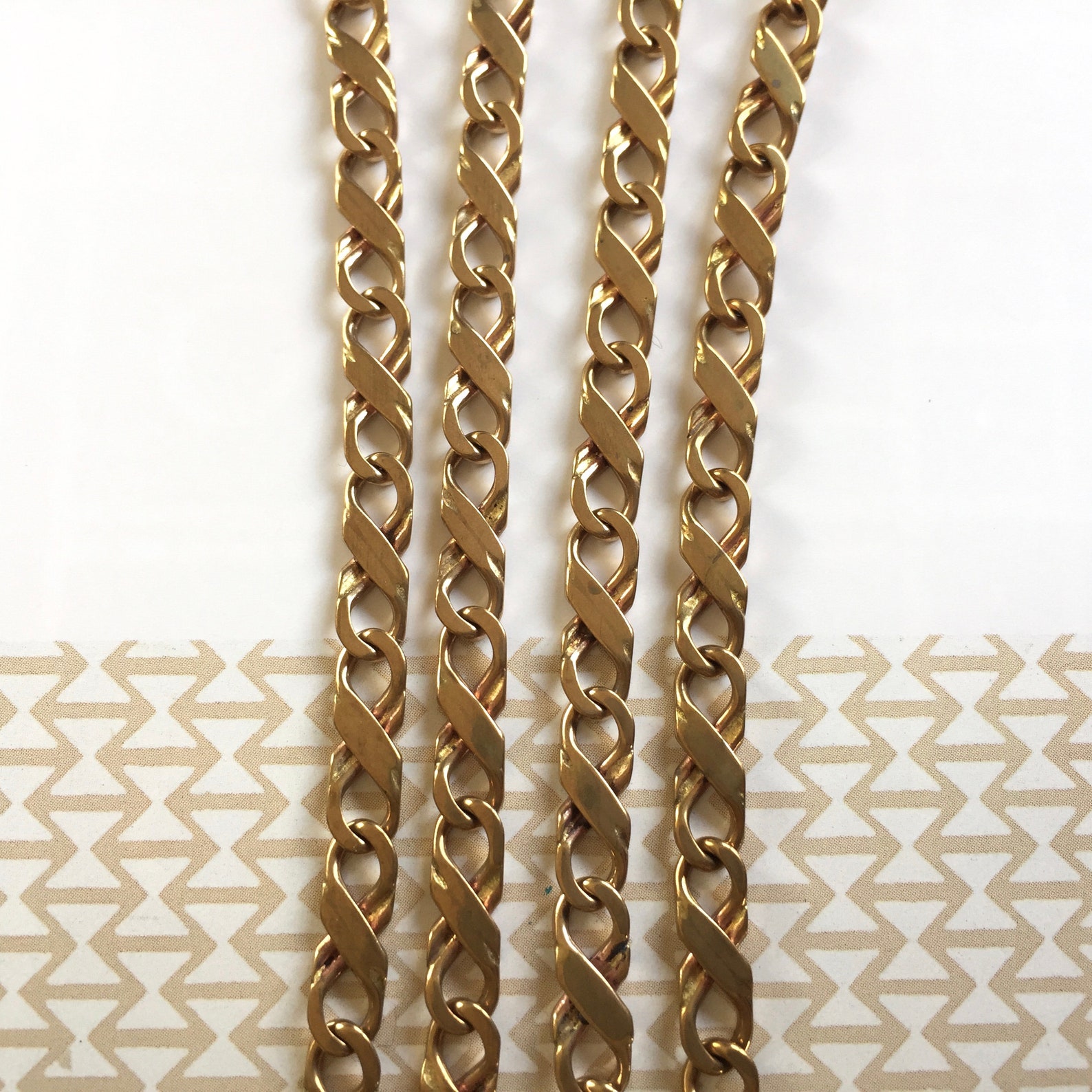 Love Chain X Chain Figure 8 Chain Fancy Brass Chain 6FT | Etsy
