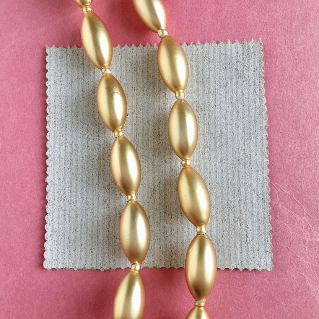 Vintage Gold Marquis Beads, Paper Mache Beads, 20mm, 18pcs - Etsy