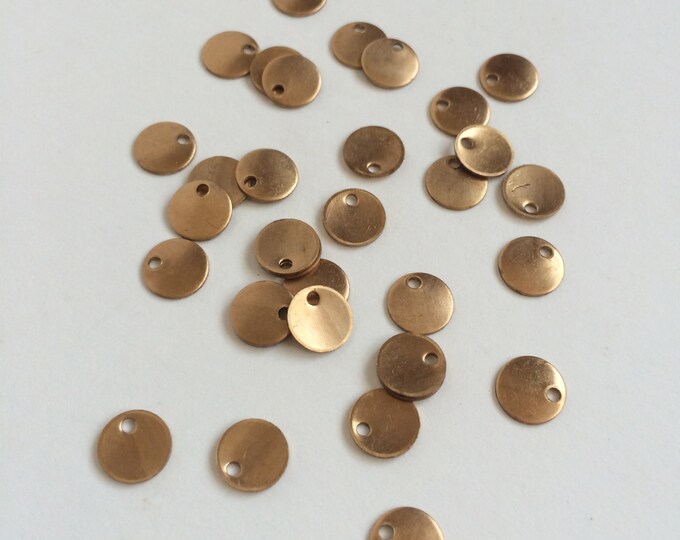 Brass Name Tag, Small Disc Findings, Round Name Tag, 6mm, 25PCS - Etsy