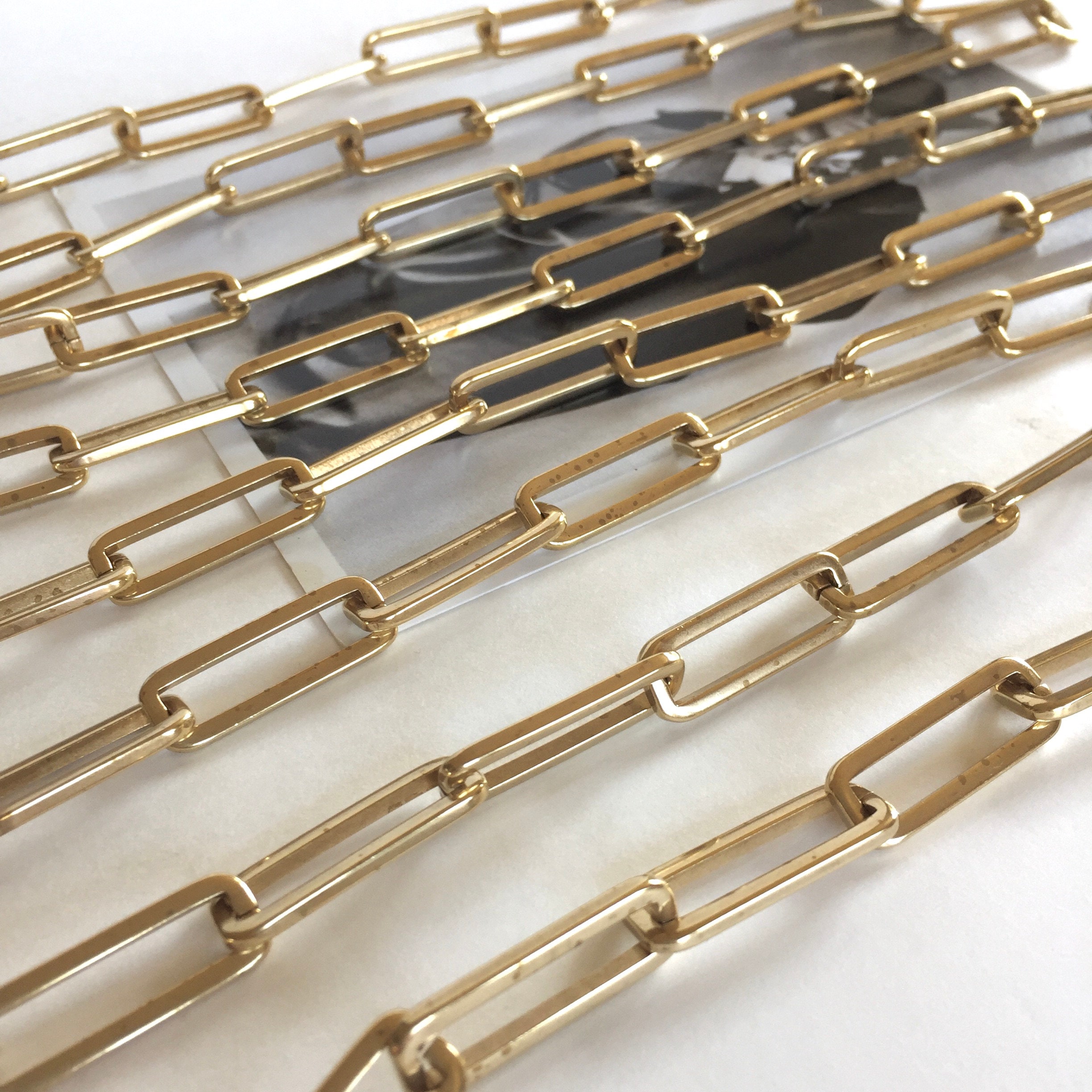 Square Paper Clip Chain, Large Cable Chain, Jewelry Making Chains, 1FT ...