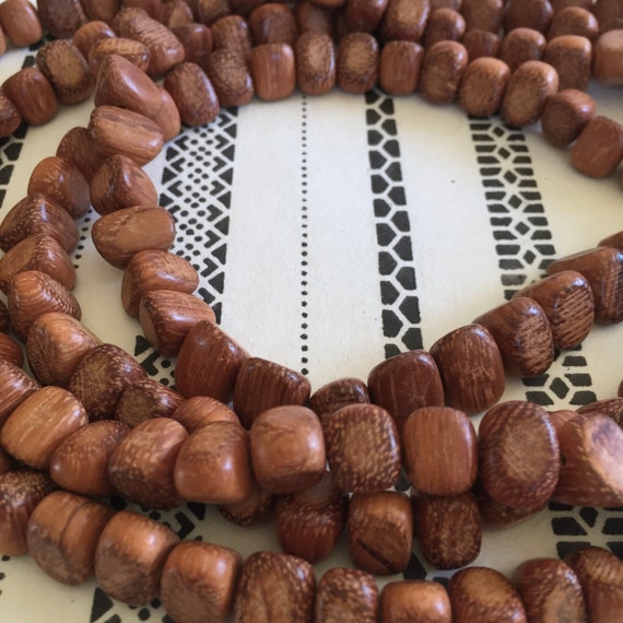 Large Vintage Marquis Wood Beads Organic Beads 12mm 18PCS | Etsy