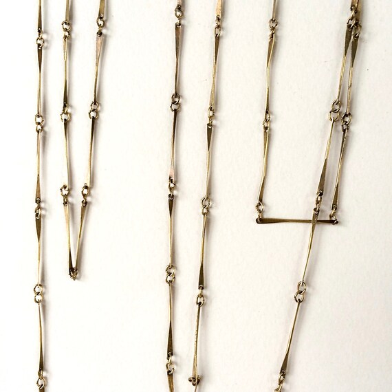 Vintage Bar Chain Skinny Twist Bar Chain Brass Ox Bar Chain | Etsy