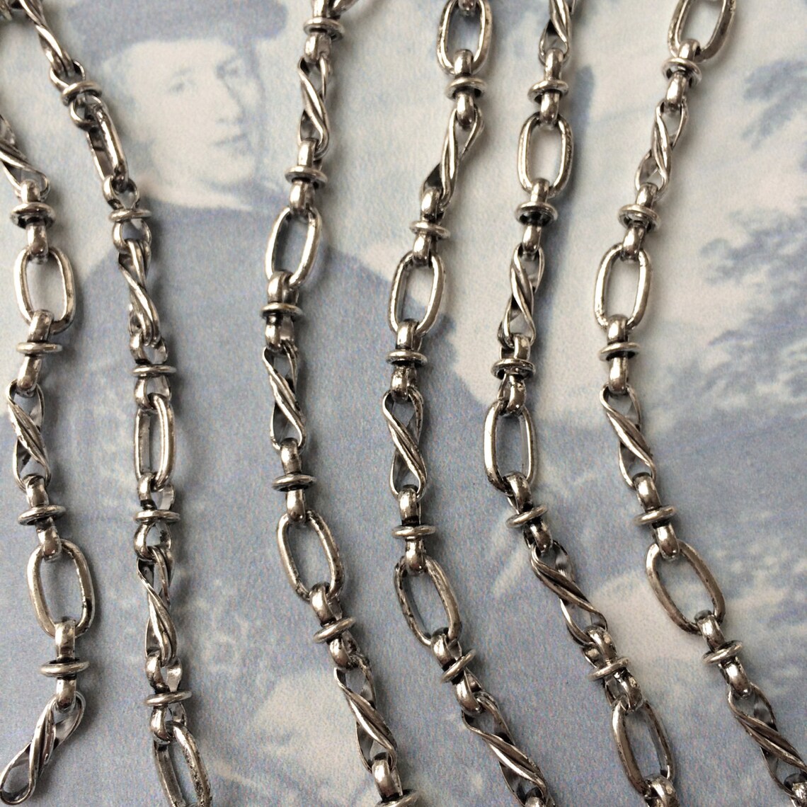 Antique Silver Plated Standish Chain, Jewelry Making Chains, 10mm, 2FT ...