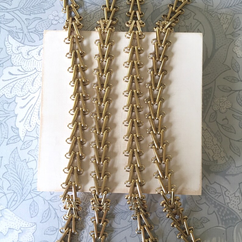 Vivian Brass Chain, Fancy Woven Chain, 14mm, 1FT - Etsy