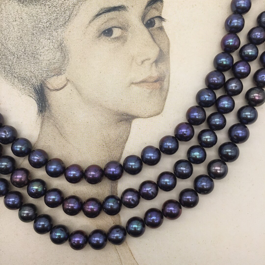 10mm Black Fresh Water Pearls, 15PCS - Etsy