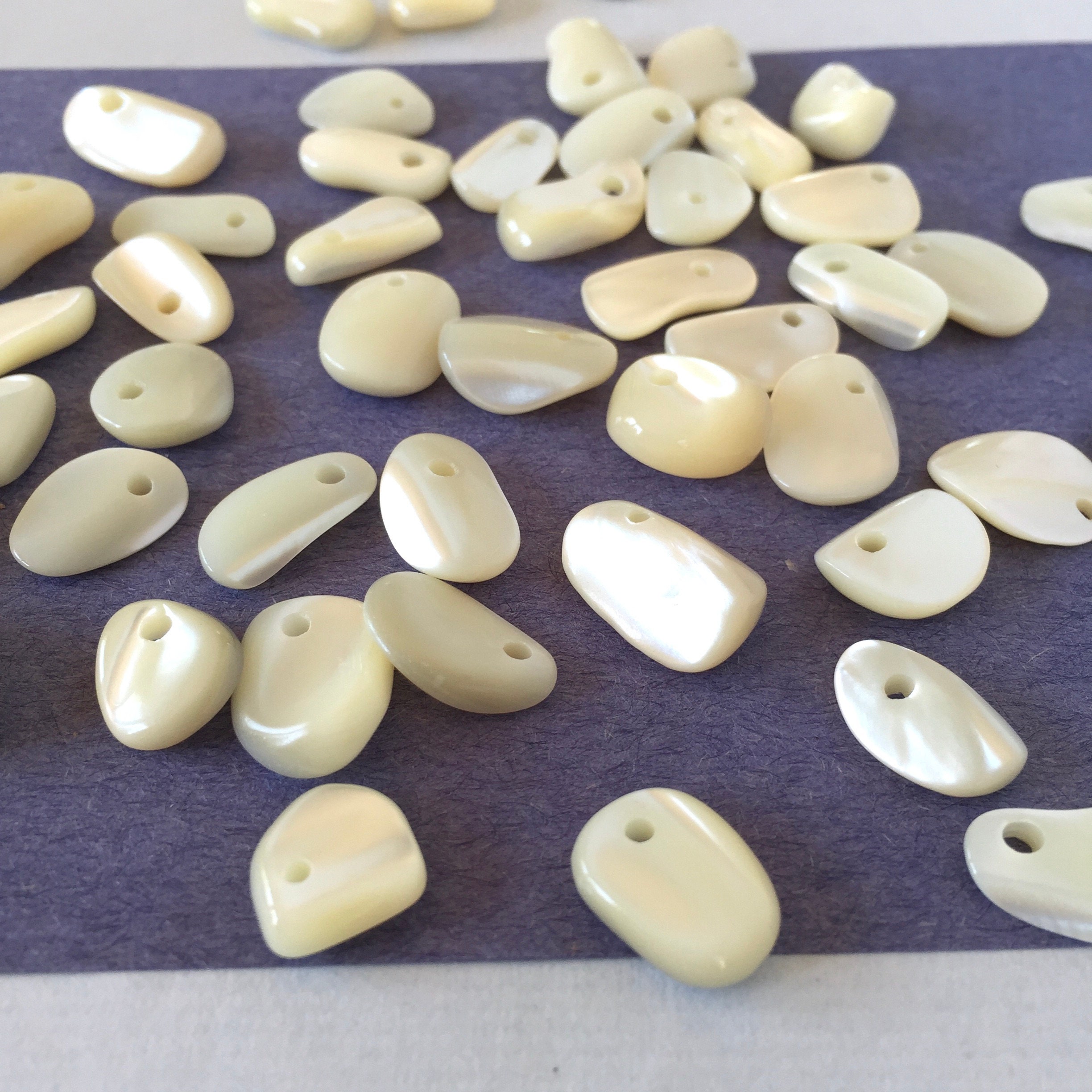 Vintage Mother of Pearl Nugget Drops MOP Beads 16mm 36PCS - Etsy