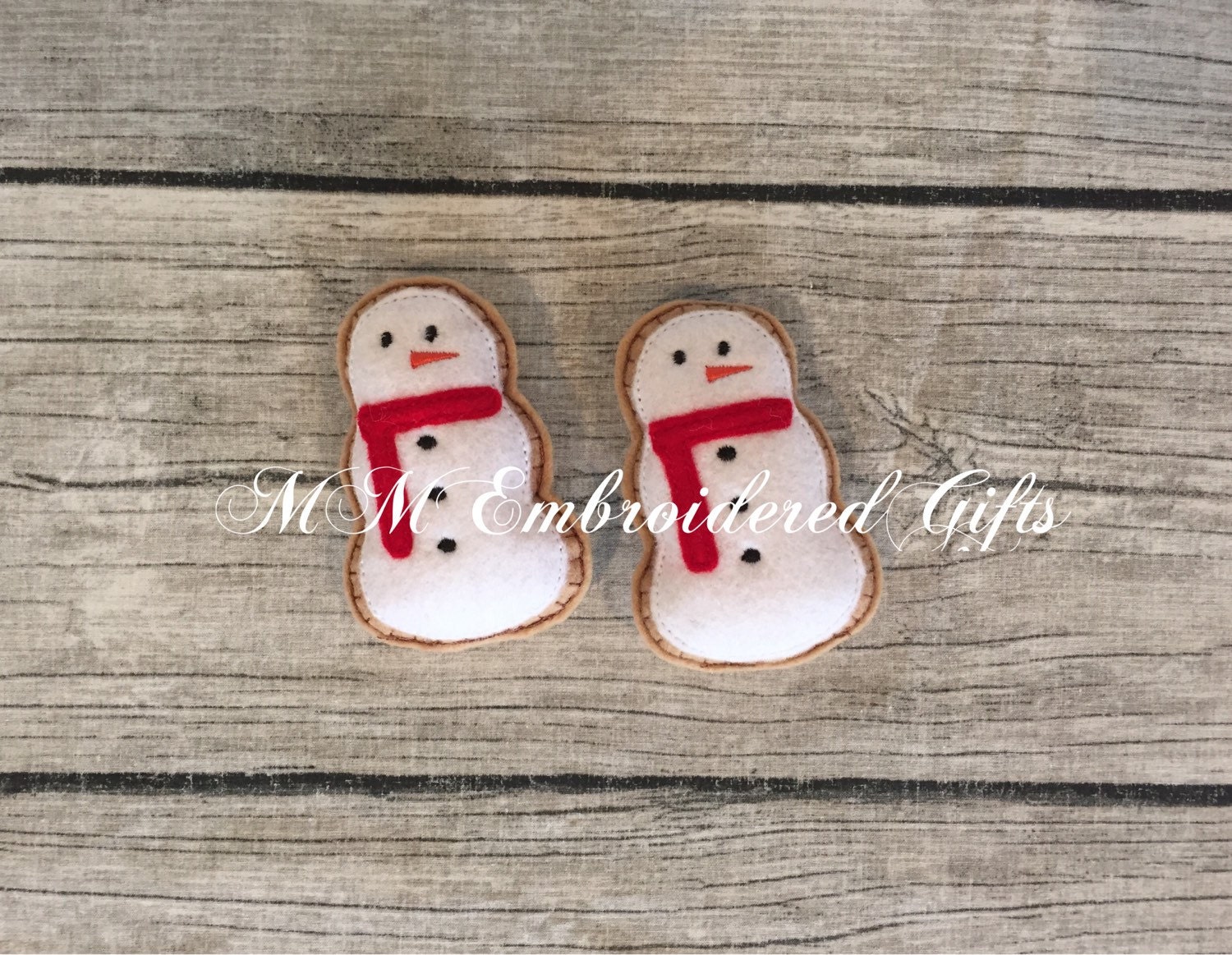 Felt Snowman Cookies set of 4 - Etsy