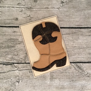 Cowboy Boot Puzzle - Etsy