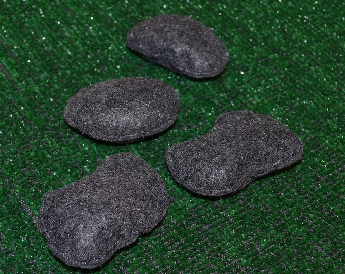 Set of 4 Felt Rocks - Etsy