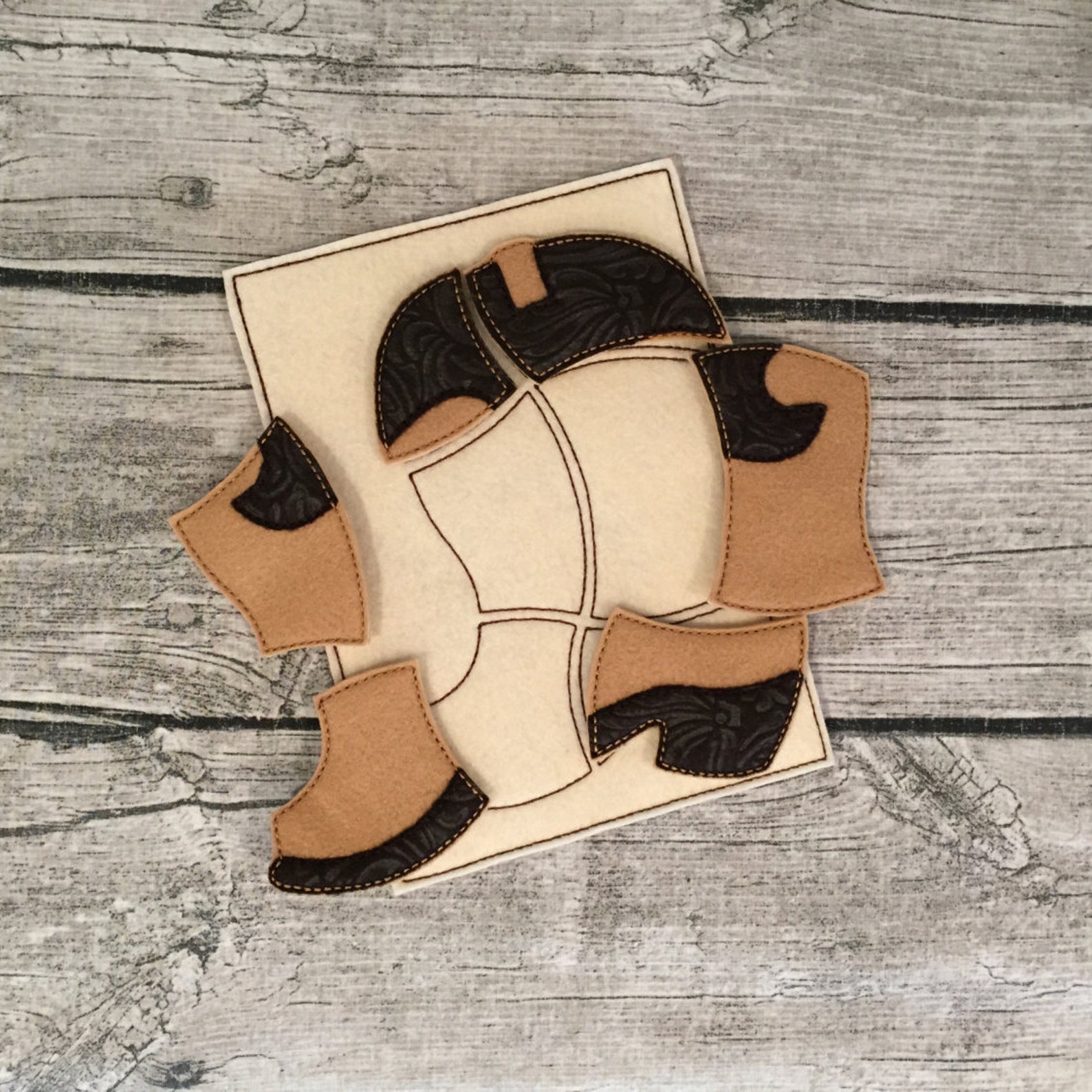 Cowboy Boot Puzzle | Etsy