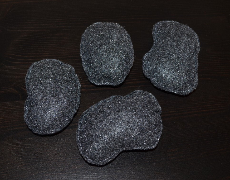 Set of 4 Felt Rocks - Etsy