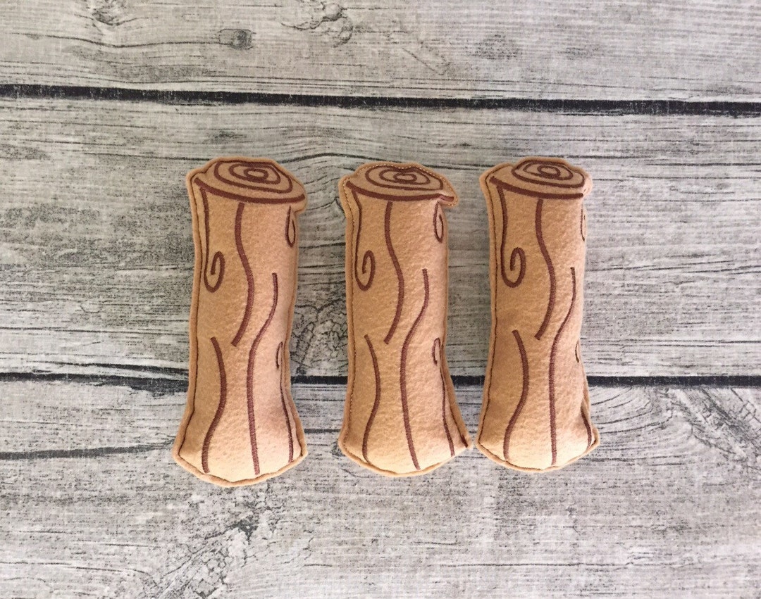 Set of 3 Felt Logs - Etsy