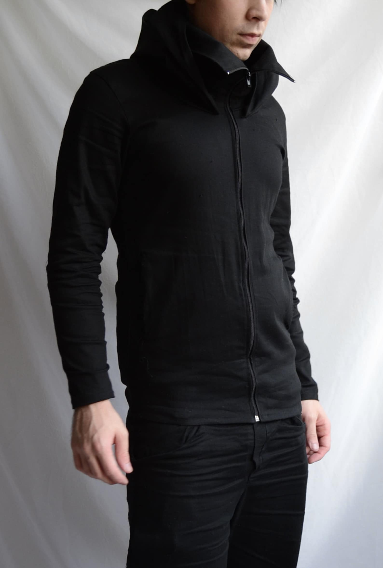 Fashion Ninja Jacket Tags Minimalist Mens Black Dark Noir - Etsy