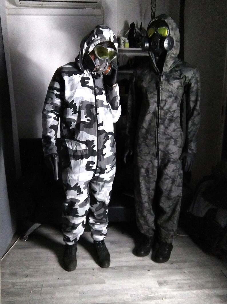 Hazmat Suit - Gray / Urban Camo Jumpsuit / Overall ( Gray Camouflage ...