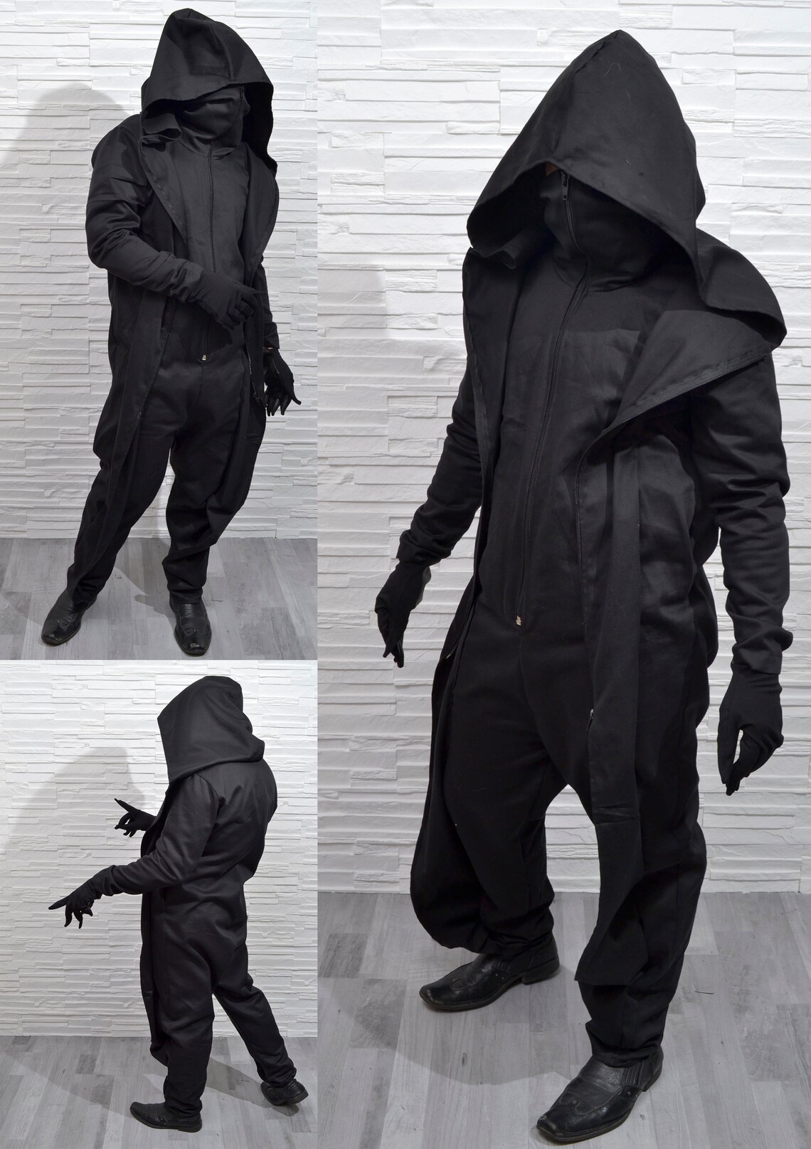 Creeper Jumpsuit / Overall ( Mens Extra Large Hood Mask Dystopia Post ...