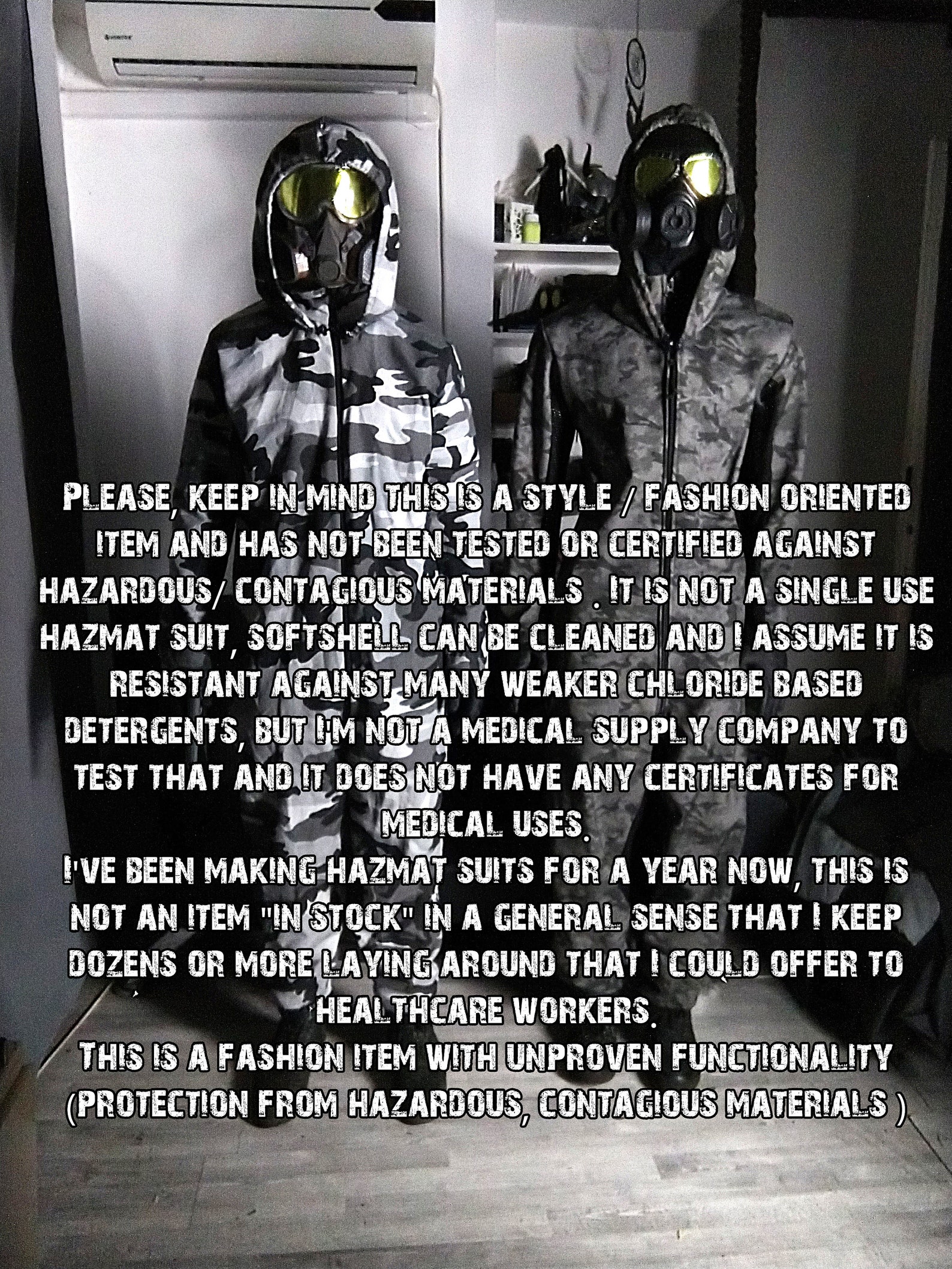 Hazmat Suit - Gray / Urban Camo Jumpsuit / Overall ( Gray Camouflage ...