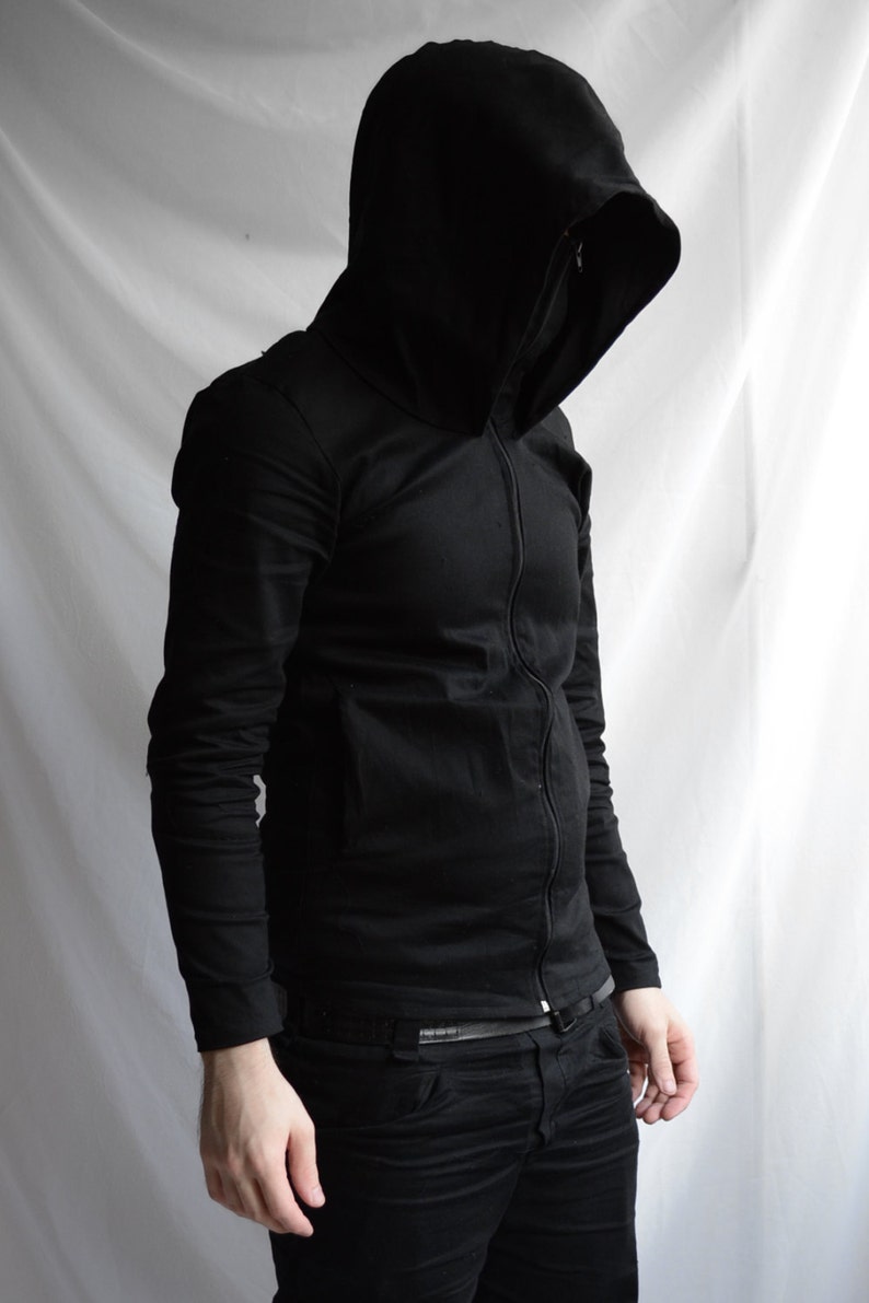 Fashion Ninja Jacket Tags Minimalist Mens Black Dark Noir - Etsy