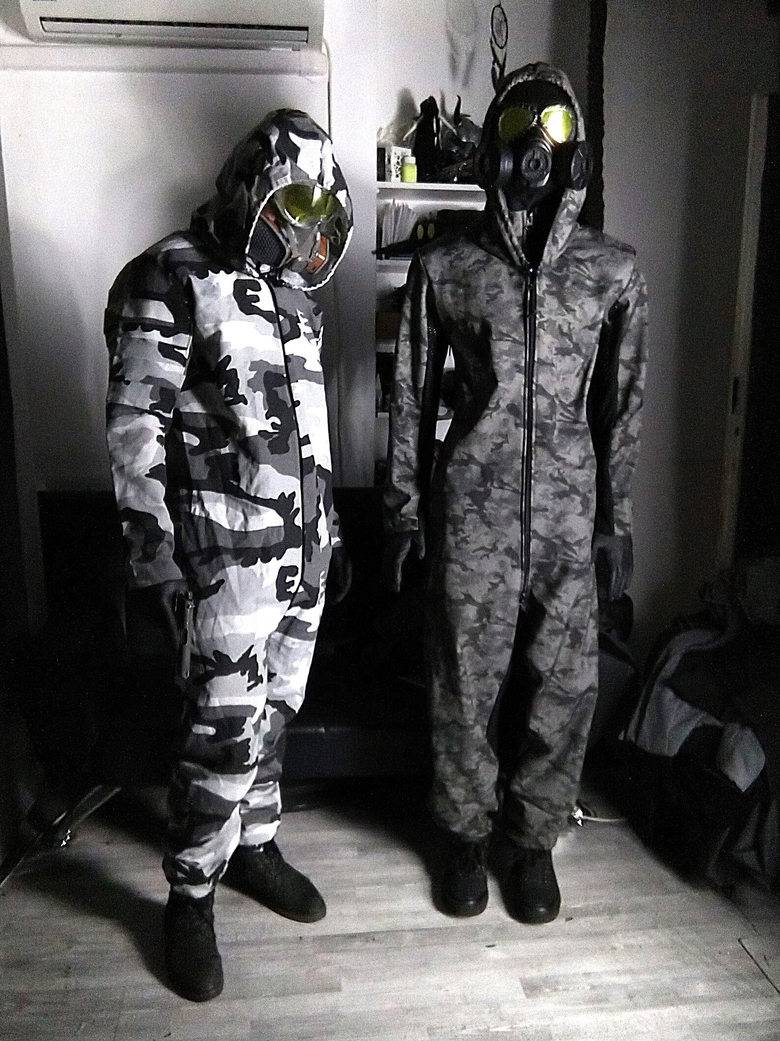 Hazmat Suit - Gray / Urban Camo Jumpsuit / Overall ( Gray Camouflage ...
