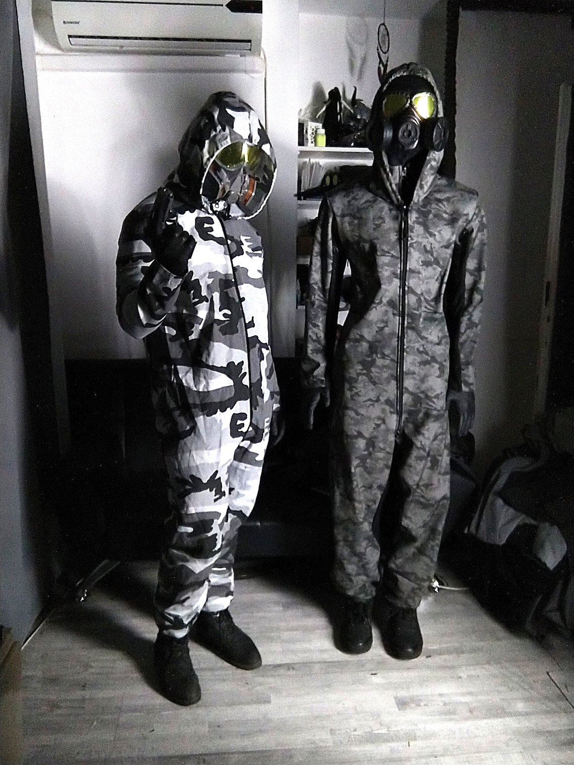 Hazmat Suit - Gray / Urban Camo Jumpsuit / Overall ( Gray Camouflage ...