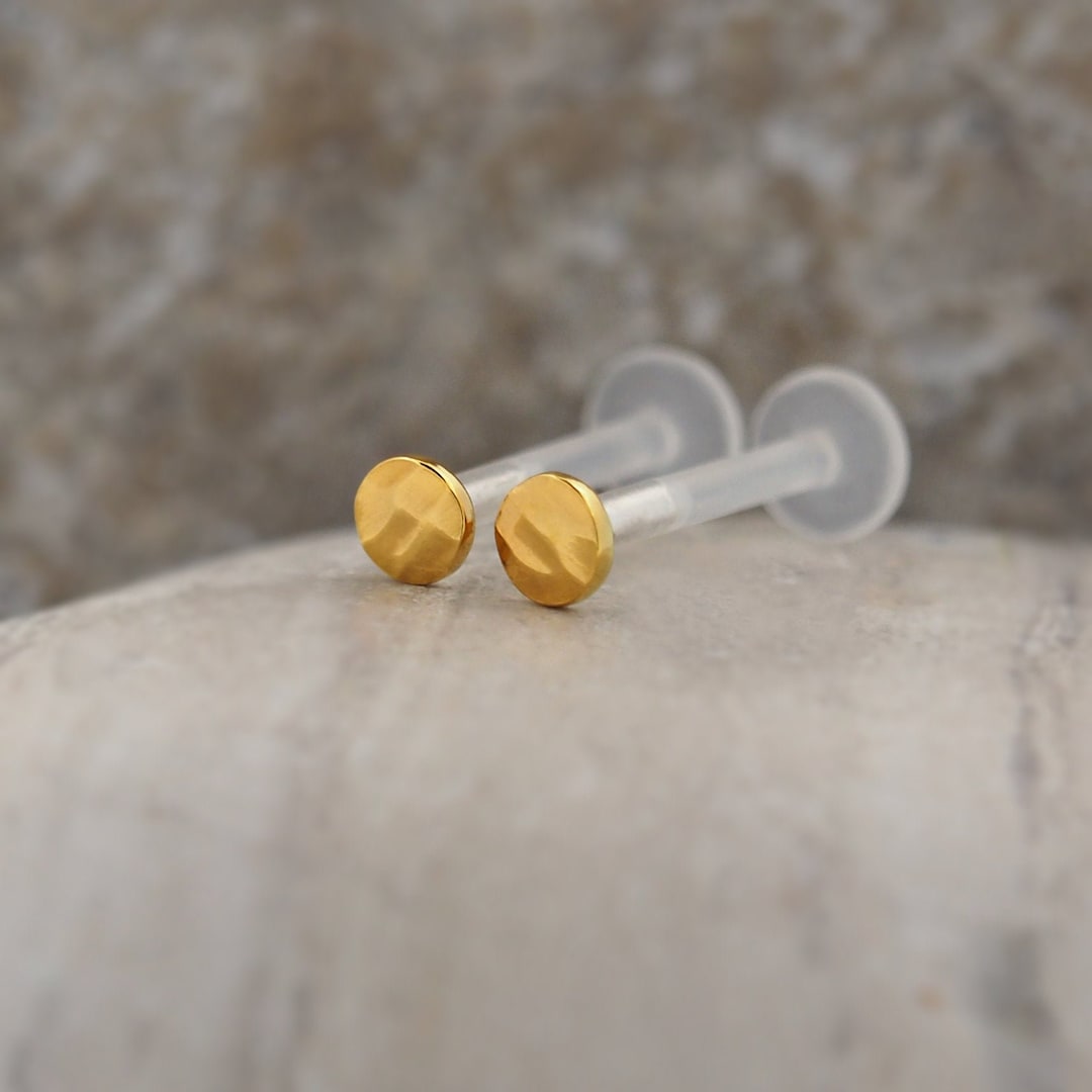 2pcs 3mm Push-in Bioflex Labret Lip Ring Ear Cartilage Tragus Piercing ...