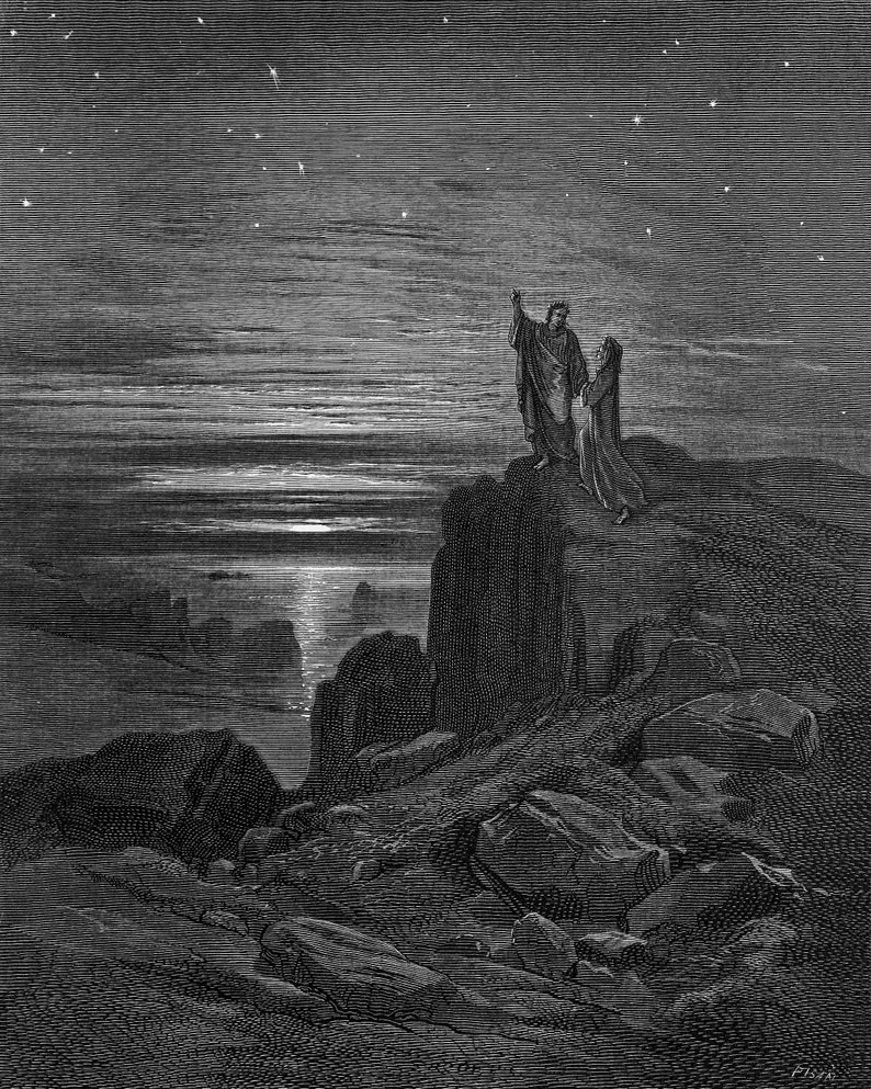 Gustave Dore Dante and Virgil Gazing at the Stars 1866 - Etsy