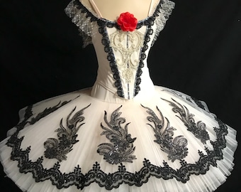 Peasant Style Professional Ballet Costume. Coral and Ivory. Perfect for ...