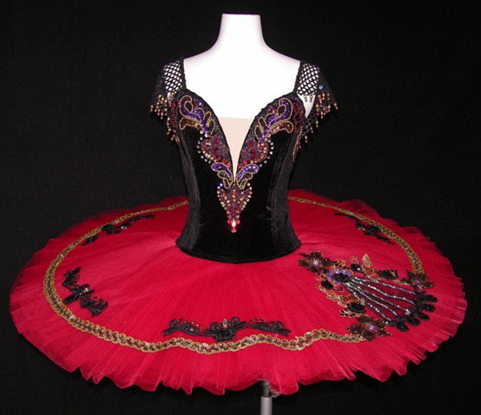 Ballet Tutu Black & Red Performance Ballet Tutu - Etsy