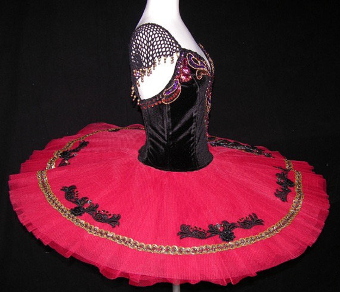 Ballet Tutu Black & Red Performance Ballet Tutu - Etsy
