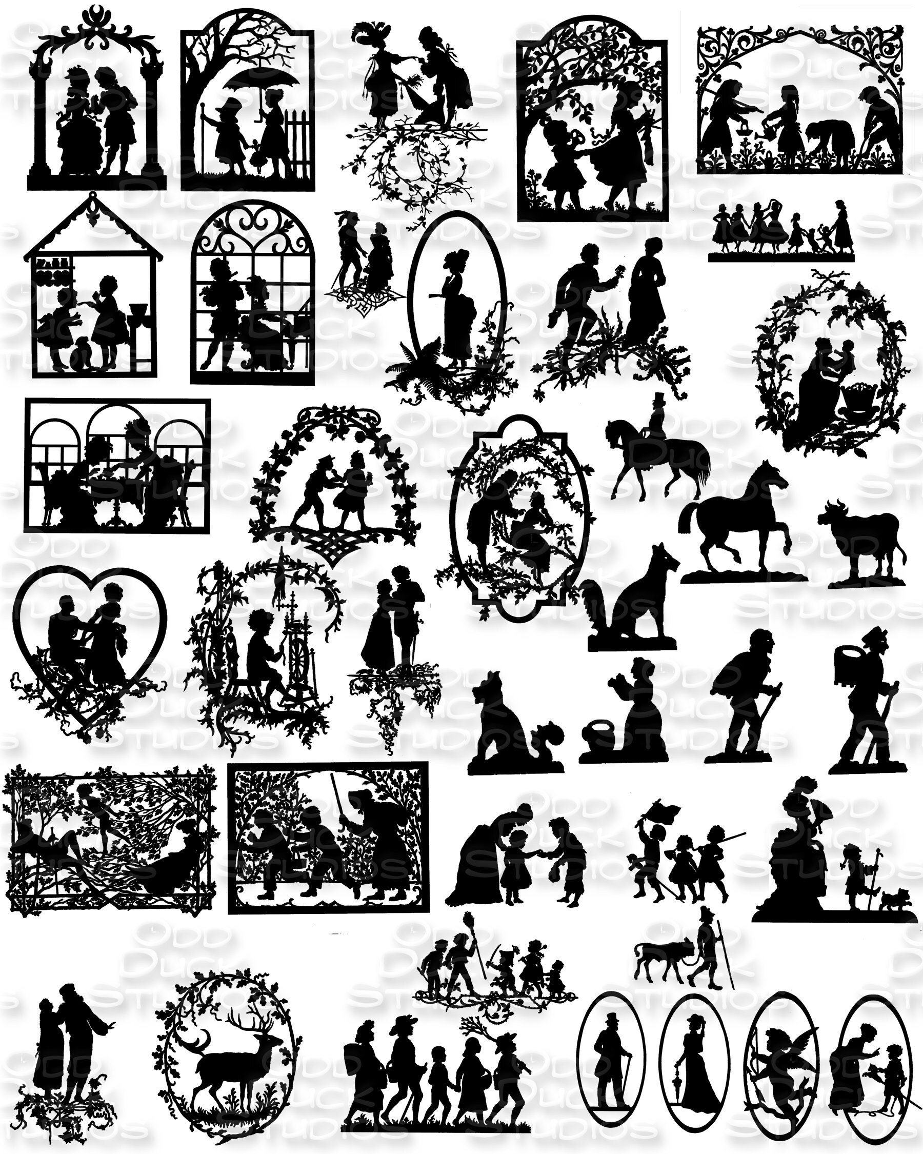 Victorian Pack SVG Cut Files - Etsy