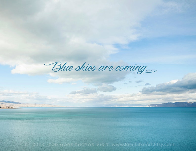 Blue Skies Are Coming -bear Lake Utah Postcard - Etsy