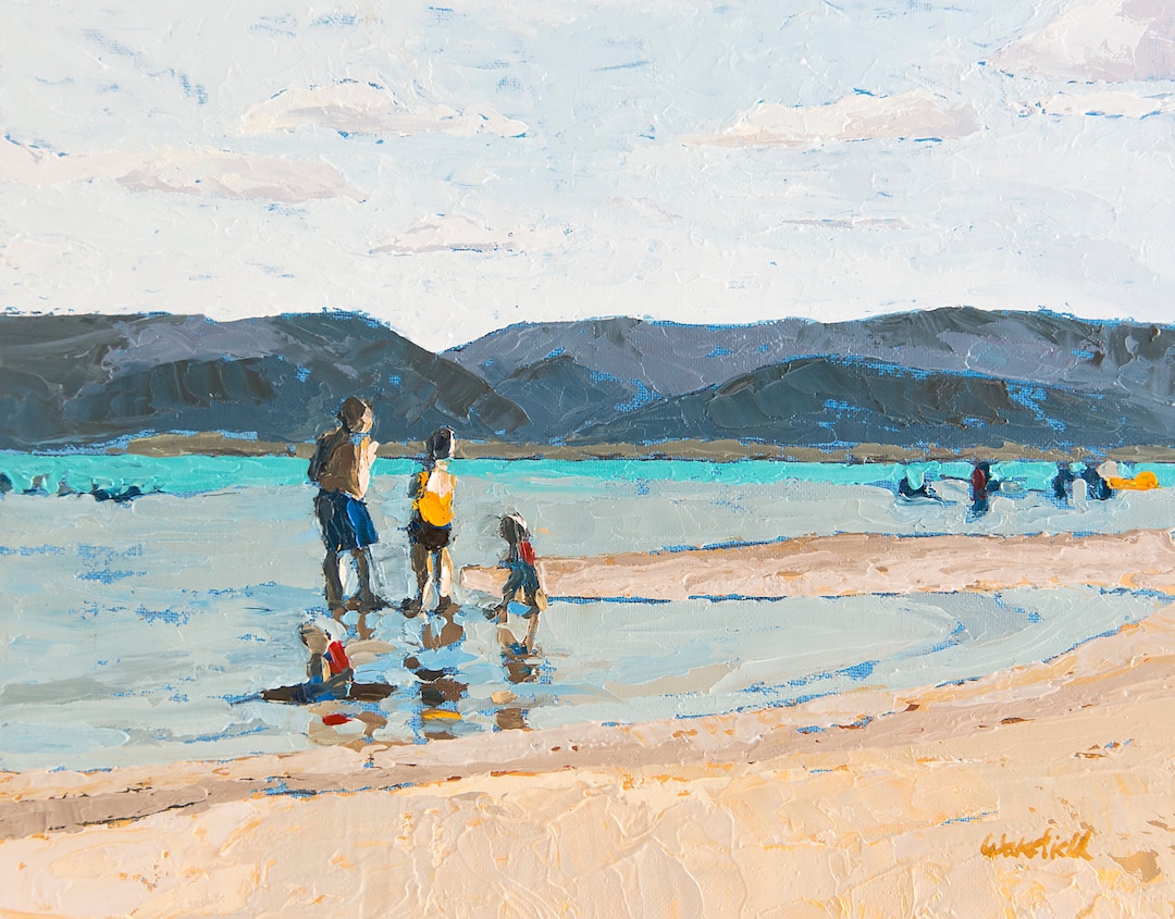 Beach Day- Print on Canvas - Etsy
