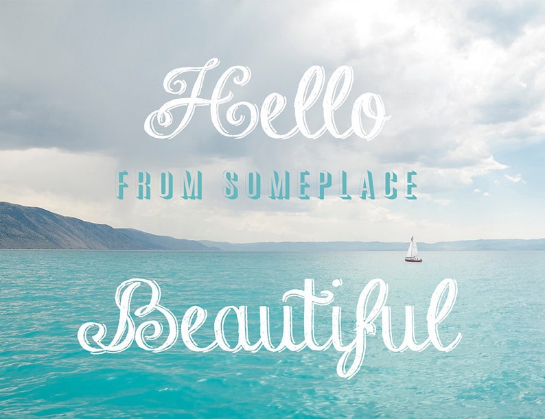 Hello Beautiful-bear Lake Utah Postcard - Etsy