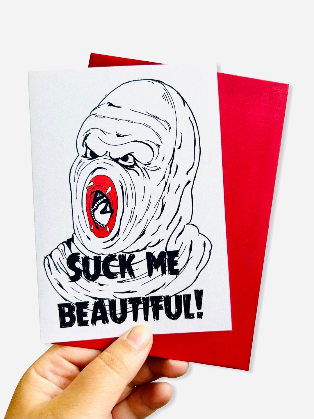 Suck Me Beautiful Flukeman X-files the Host Greetings Card Mulder and ...