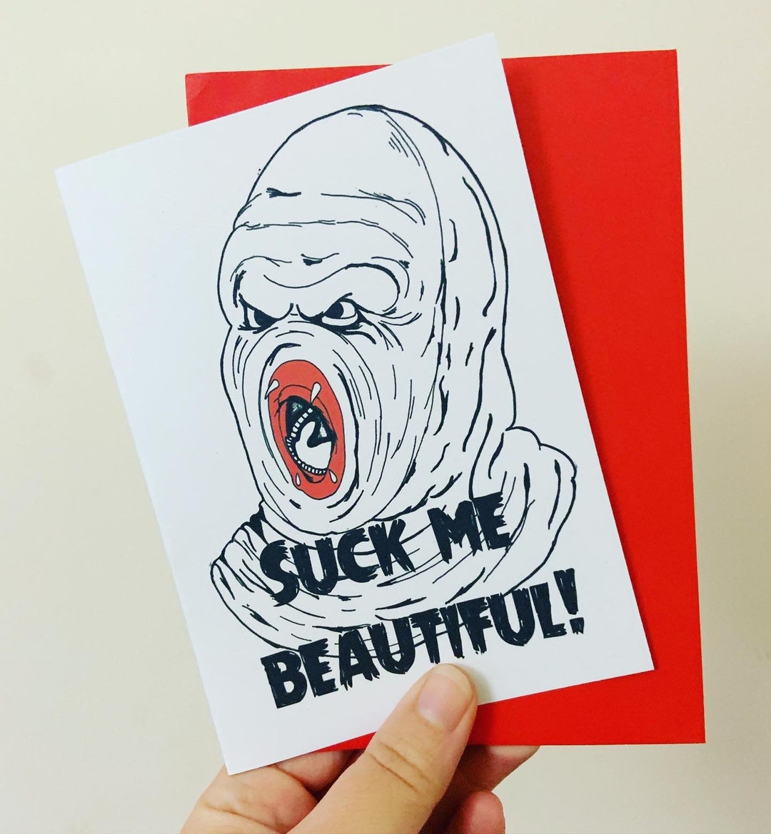 Suck Me Beautiful Flukeman X-files the Host Greetings Card - Etsy