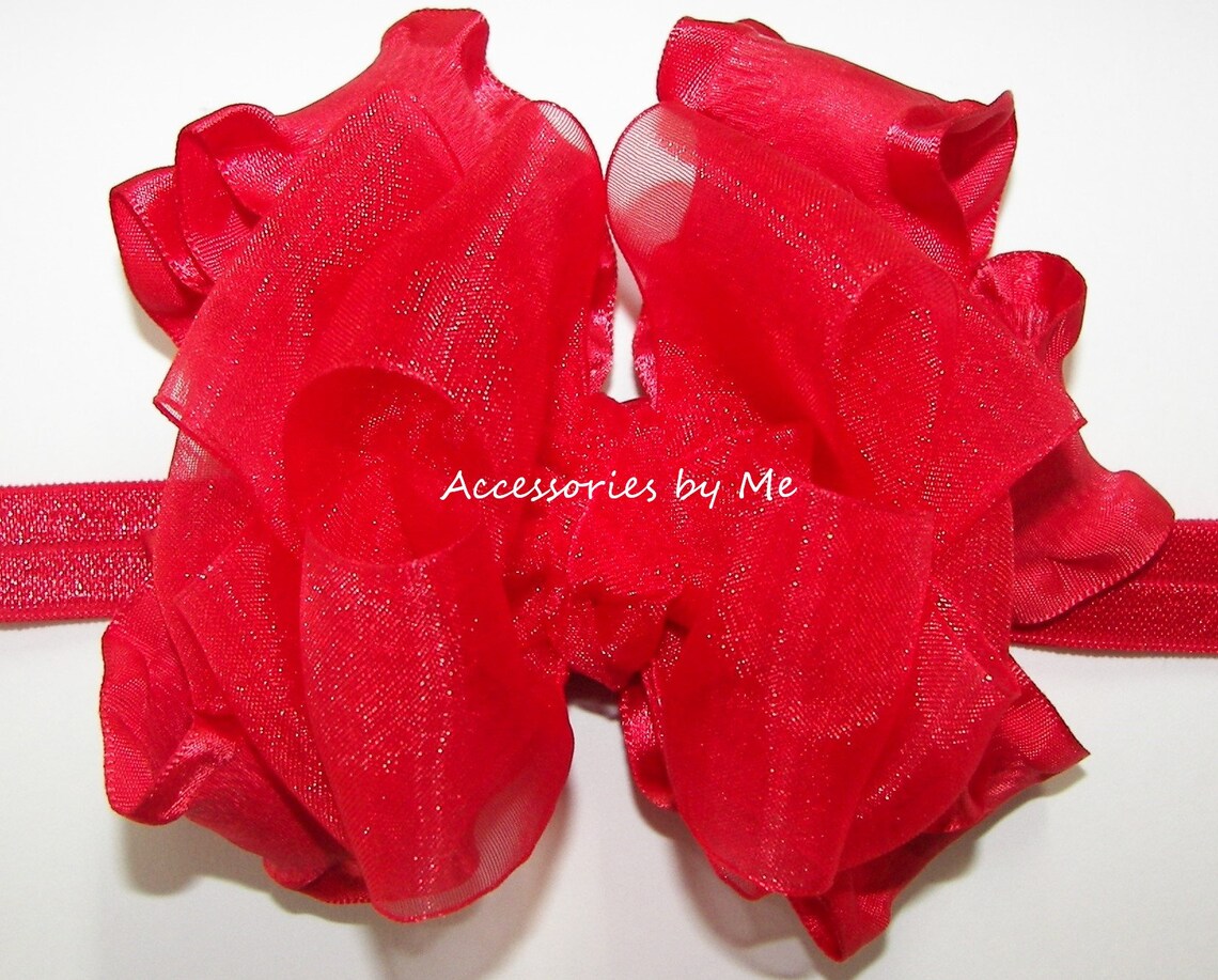 Red Ruffle Socks Red Bow Socks Red Ruffle Bow Trim Socks - Etsy