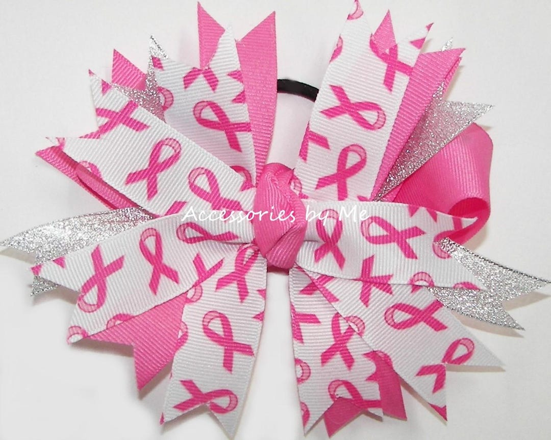 Breast Cancer Bow, Cancer Hot Pink Pinwheel Bow, Pink Out Bows, Soccer ...