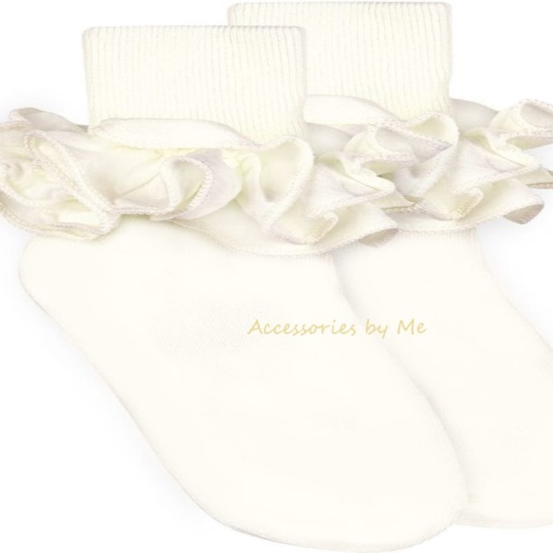 Ruffled Bow Socks for Girls - Etsy