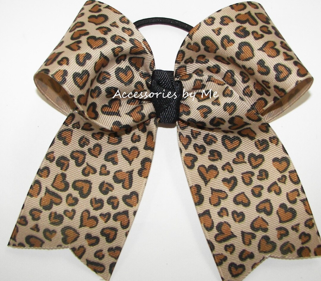 Cheetah Cheer Bow, Wild Cats Cheer Bow, Leopard Print Cheer Bows ...
