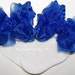 Royal Blue Socks, Blue Ruffle Bow Socks, Royal Blue Organza Ruffle Bow ...