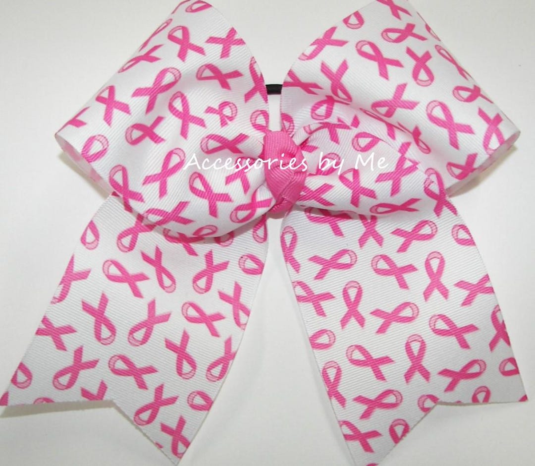 Pink Cancer Bow, Breast Cancer Hot Pink Cheer Bow, Breast Cancer Pink ...