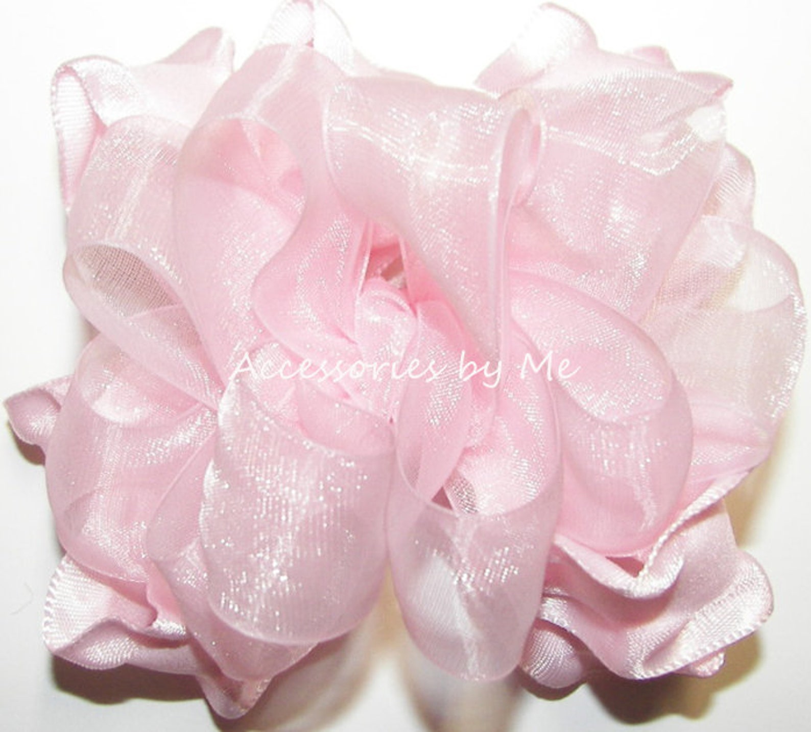 Frilly Pink Organza Ruffle Bow Socks, Pageant, 1st Birthday, Infant ...
