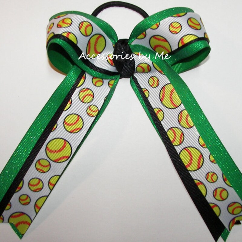 Softball Bows - Etsy