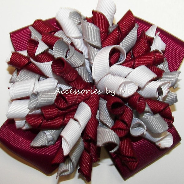Maroon Hair Bow - Etsy