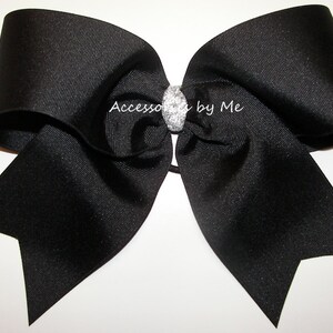 Black Cheer Bow, Solid Black Cheer Bow, Large Black Cheer Bow, Jumbo ...